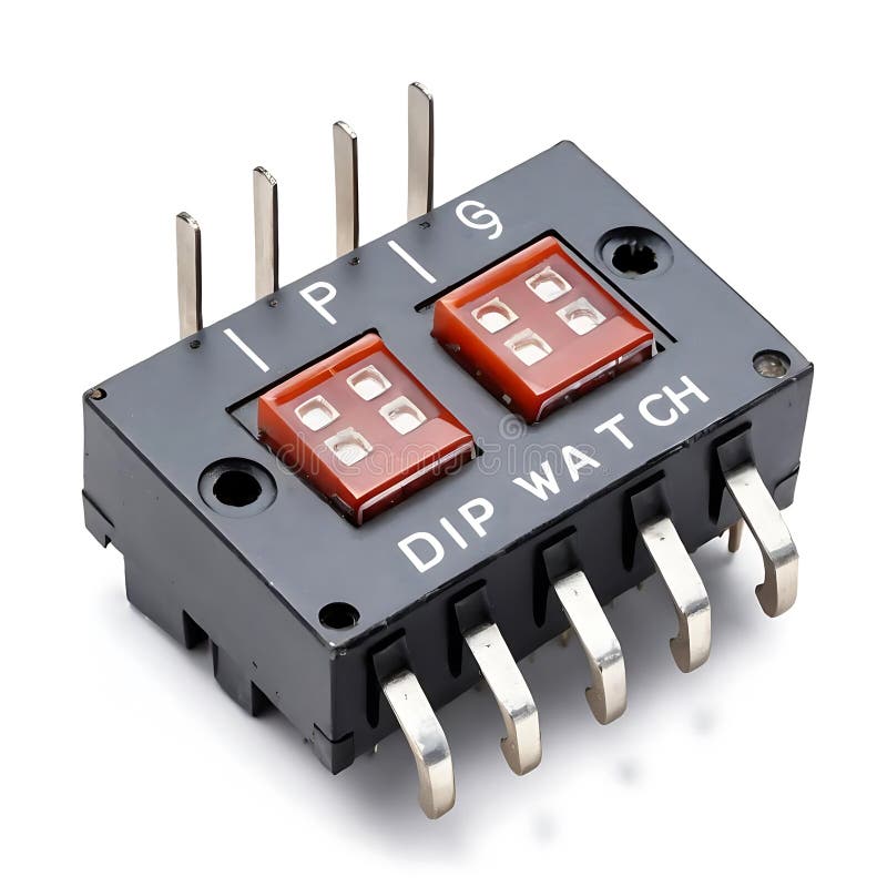 DIP Switch Isolated on a White Background Stock Image - Image of ...