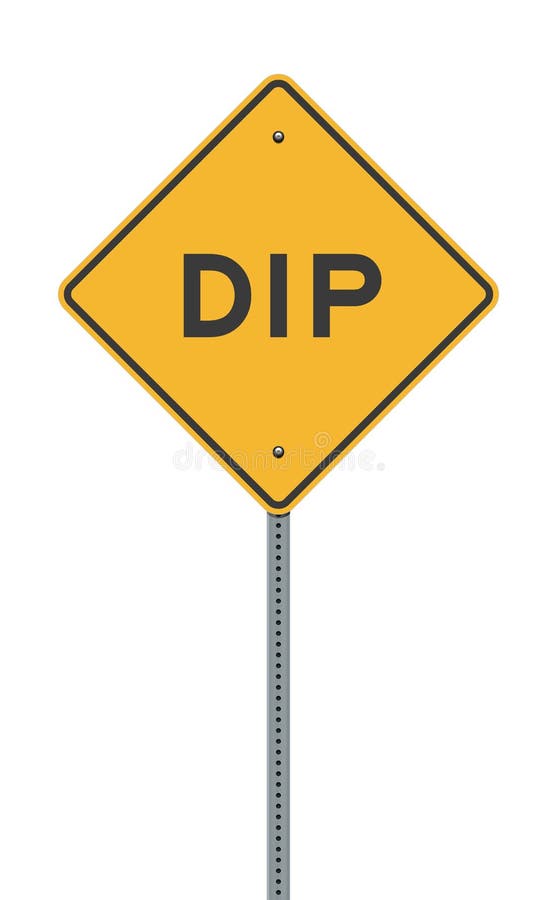 Dip Yellow Diamond Road Sign Stock Vector - Illustration of warning ...