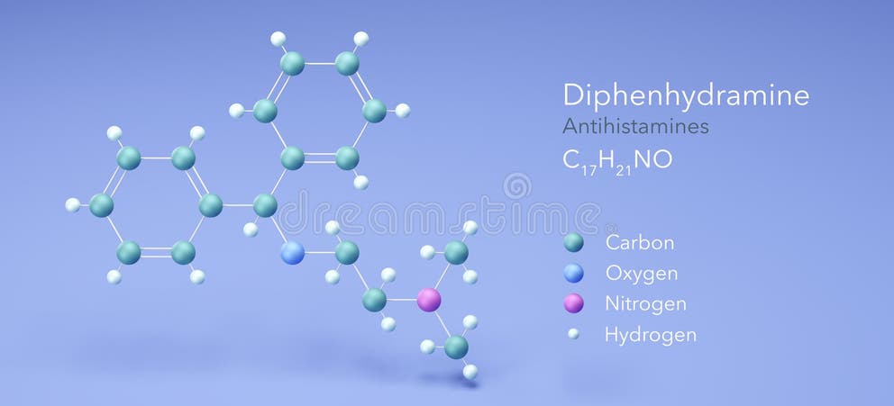 Diphenhydramine Molecule Stock Illustrations – 21 Diphenhydramine ...
