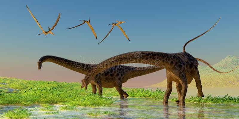 Diplodocus Feeding stock image. Image of dinosaur, prehistoric - 29266803