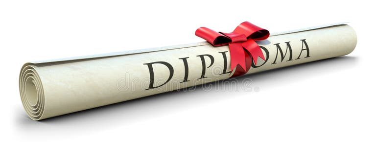 Diploma stock illustration. Illustration of message, ceremony - 9310924