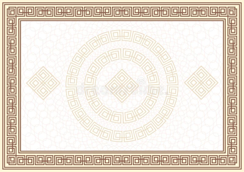 Vector Set Frieze with Vintage Golden Greek Ornament Meander Pattern ...