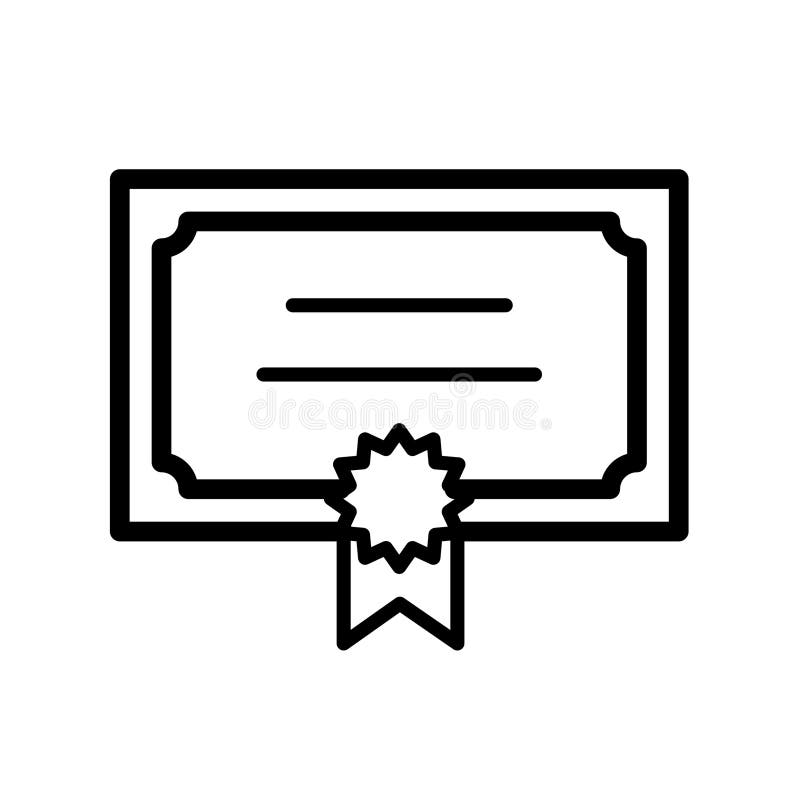 Diploma, Certificate of Completion - Vector Icon Stock Illustration ...