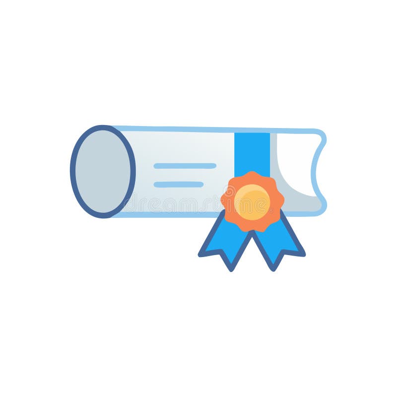 Diploma Icon for Certification Purposes Stock Illustration ...