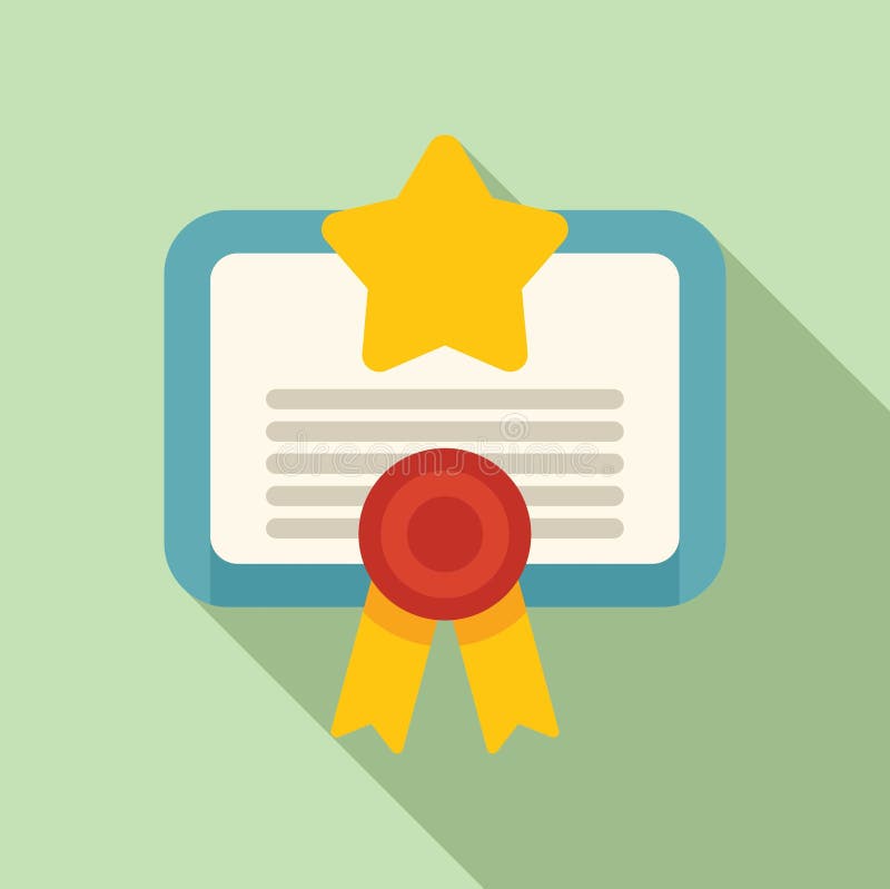 Diploma Certificate Icon Flat Vector. Process Digit Stock Vector ...