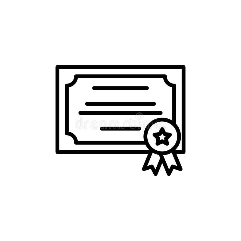 Diploma Certificate Icon Ideal for Education and Achievements Stock ...