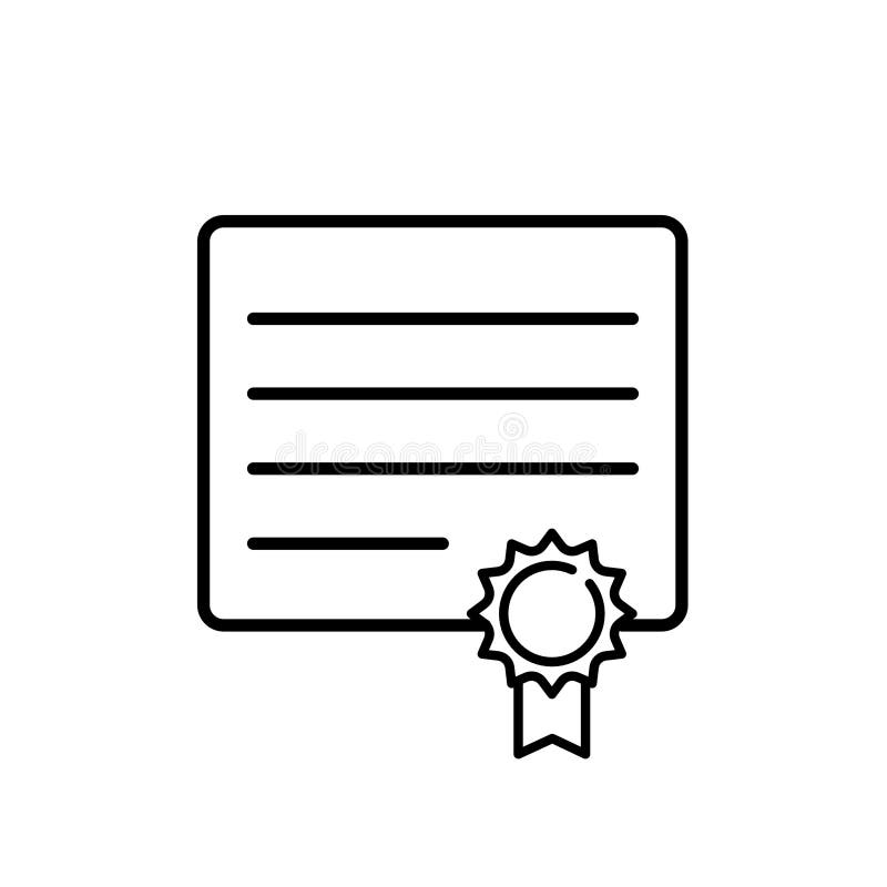 Diploma, Certificate with Seal - Vector Icon Stock Vector ...