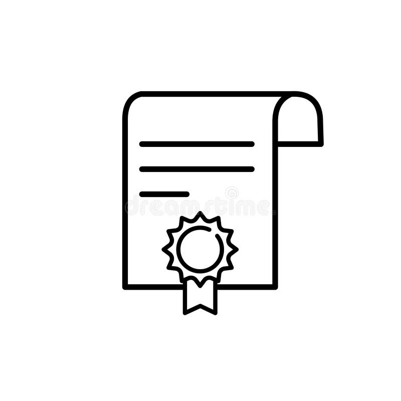 Diploma, Certificate with Seal - Vector Icon Stock Vector ...