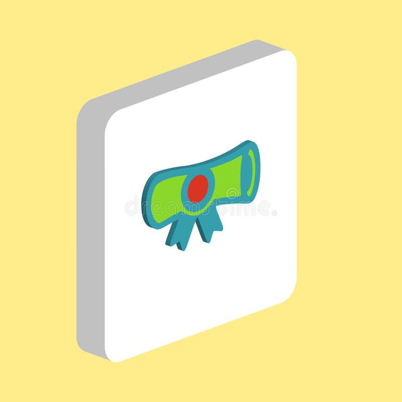 Diploma computer symbol stock vector. Illustration of blank - 139867893