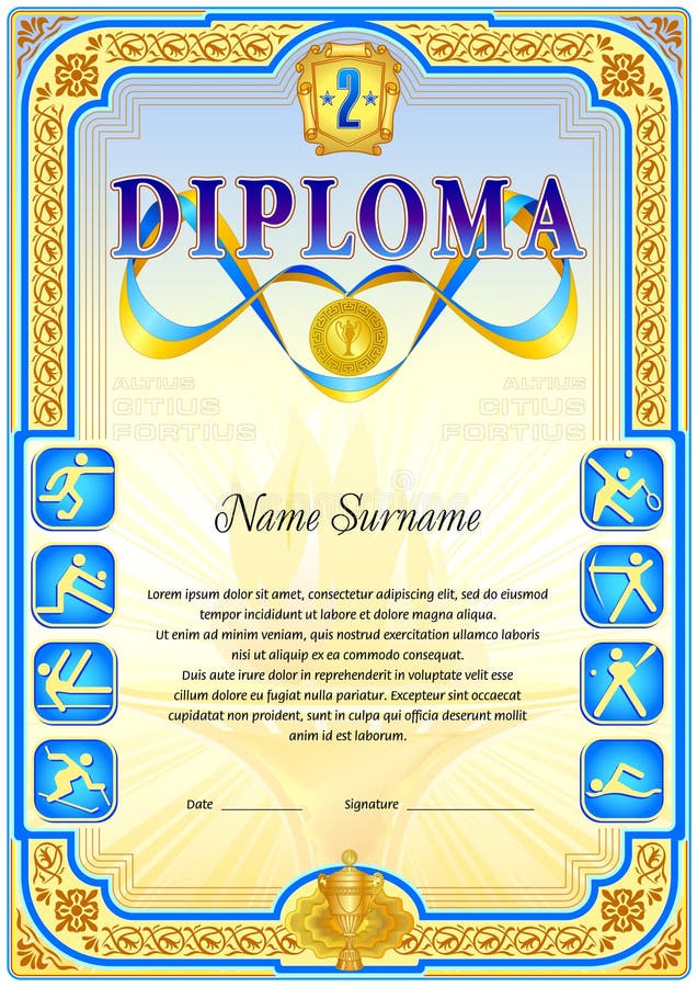 Diploma design template stock vector. Illustration of award - 74656360