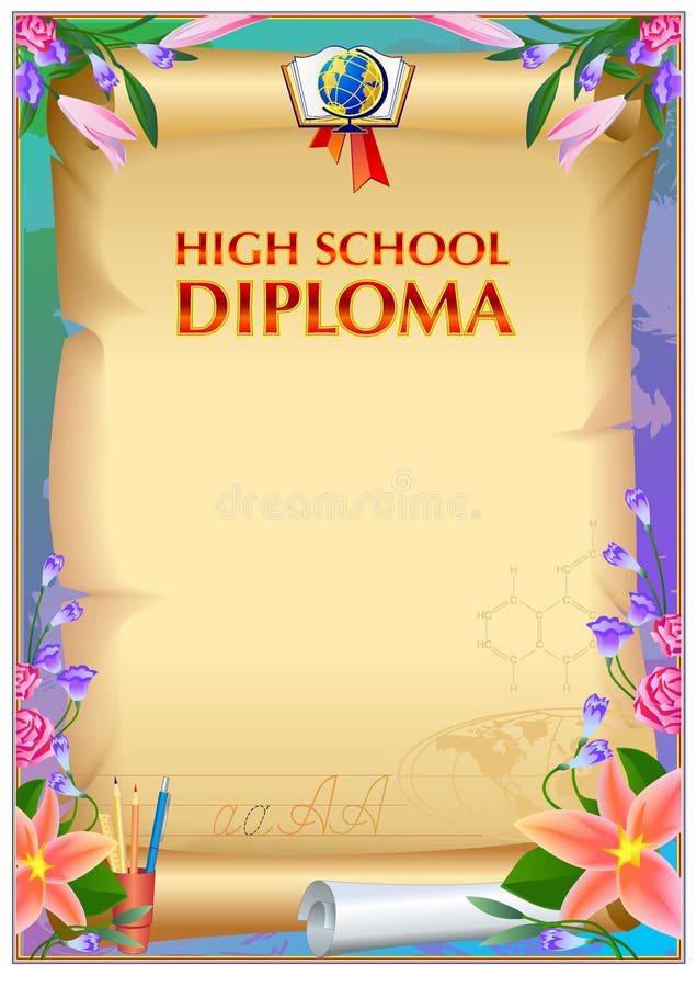 Diploma design template stock vector. Illustration of fame - 74656426