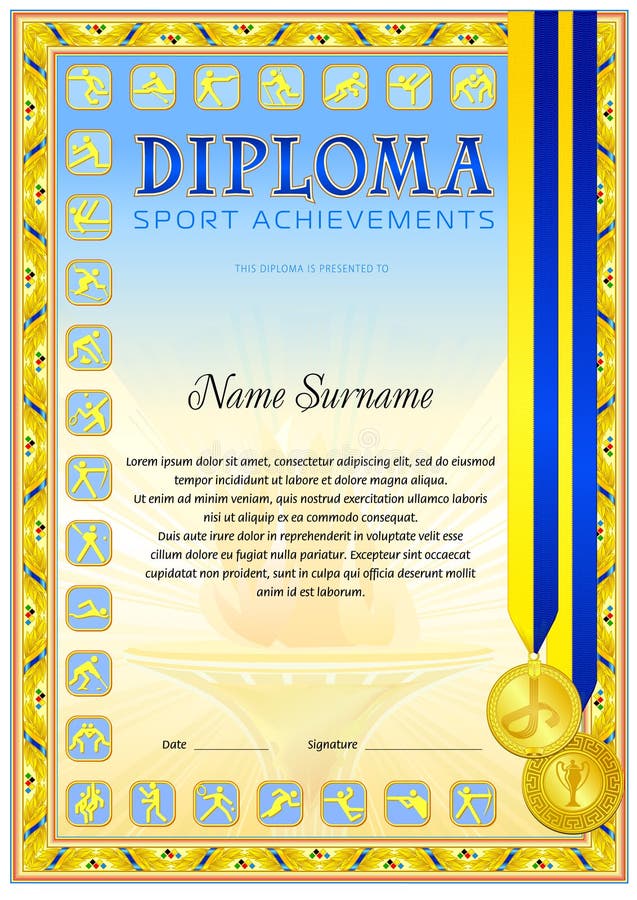 Diploma design template stock vector. Illustration of change - 74656485