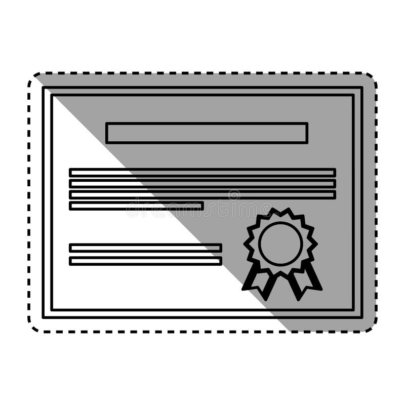 Diploma with emblem stock illustration. Illustration of print - 82557082