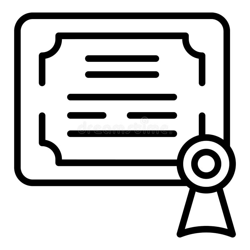 Diploma Exam Icon Outline Vector. School Study Stock Vector ...