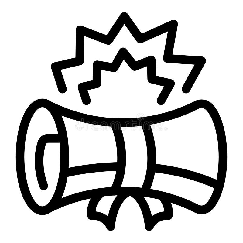 Diploma Exploding with a Loud Bang Stock Illustration - Illustration of ...