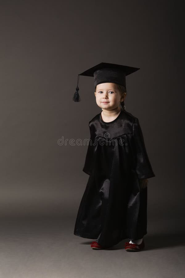 Diploma Graduating Little Student Kid Stock Image - Image of education ...