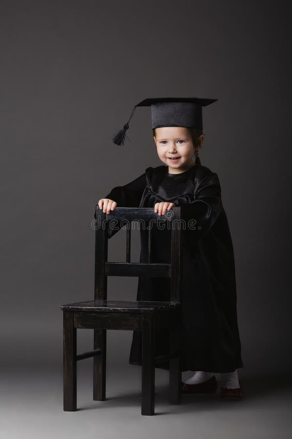 Diploma Graduating Little Student Kid Stock Image - Image of person ...