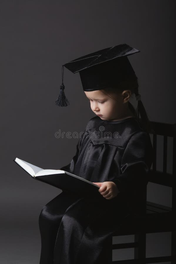Diploma Graduating Little Student Kid Stock Image - Image of learn ...