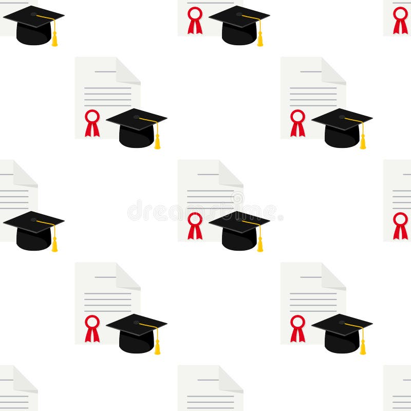 Graduation Hat and Diploma stock vector. Illustration of isolated ...