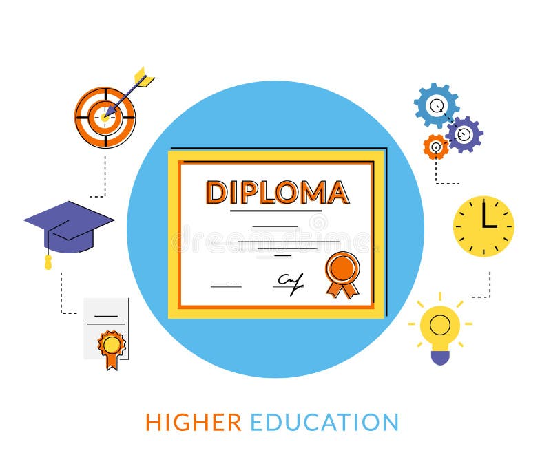 Diploma icon stock vector. Illustration of collection - 49666014