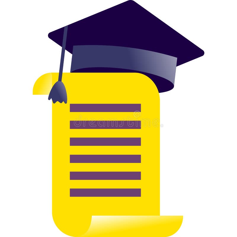 Diploma Icon Flat Vector Degree Award Certificate Stock Vector ...