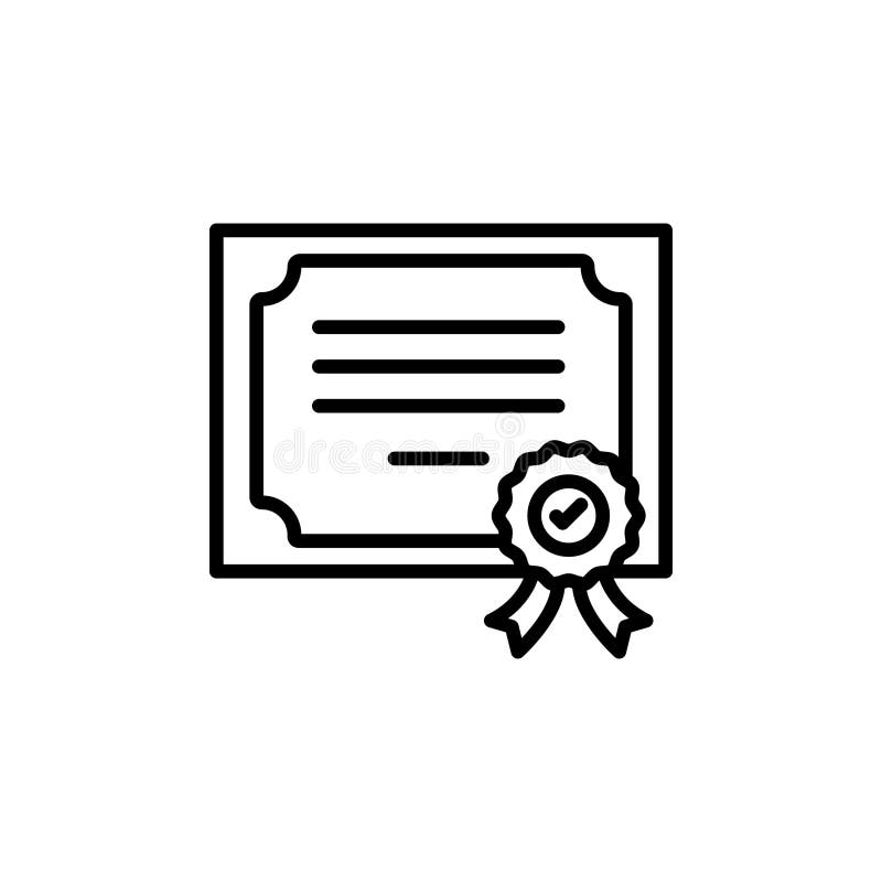 Diploma Icon Set. Academic Qualification Certificate Vector Symbol ...