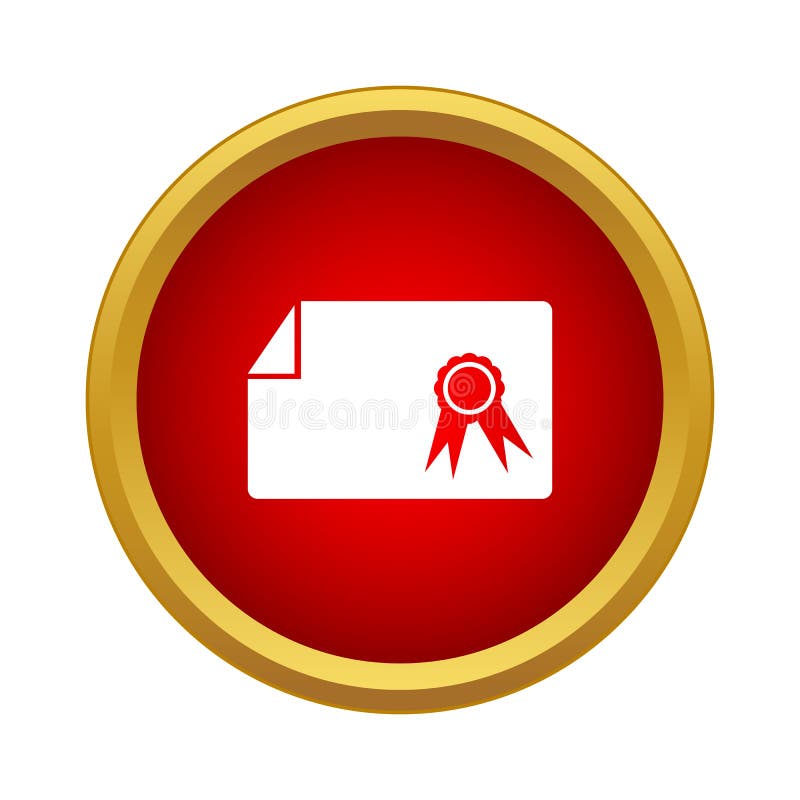 Diploma icon, simple style stock vector. Illustration of plan - 81679725