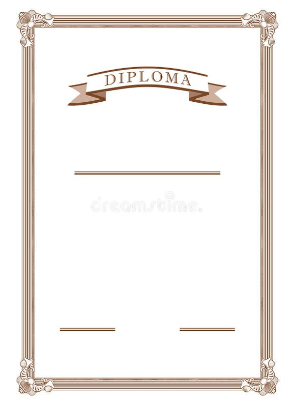 Diploma II vertical stock vector. Illustration of element - 7755478