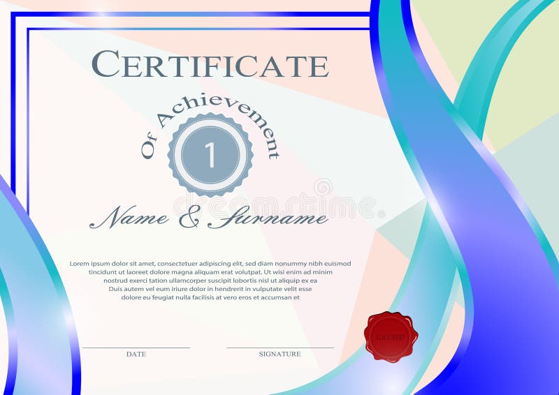 Diploma modern style stock vector. Illustration of blank - 148600559