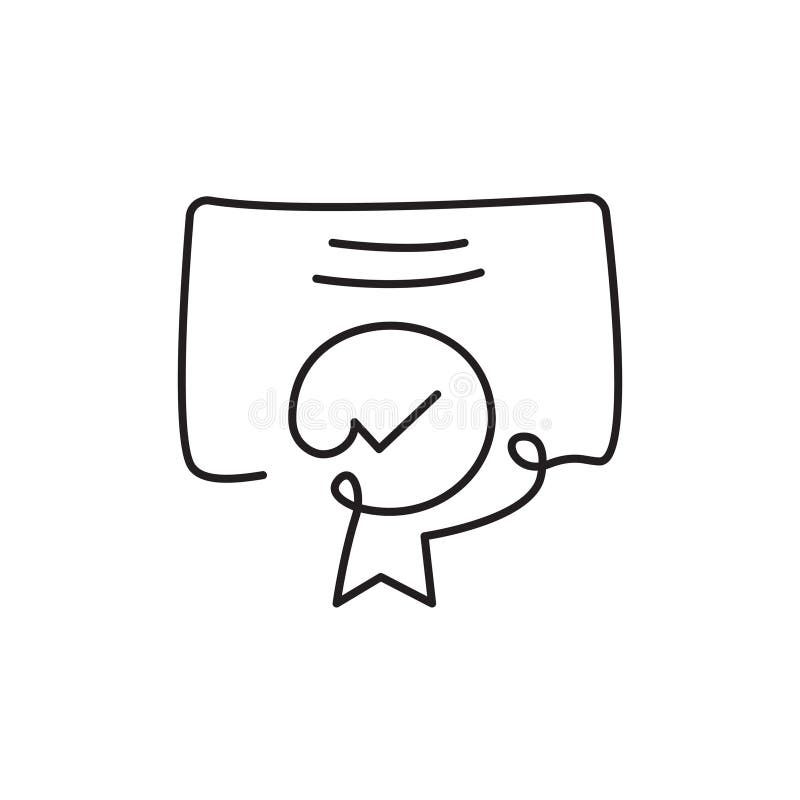 Diploma One Line Icon. Simple One Line Vector Icon Stock Illustration ...