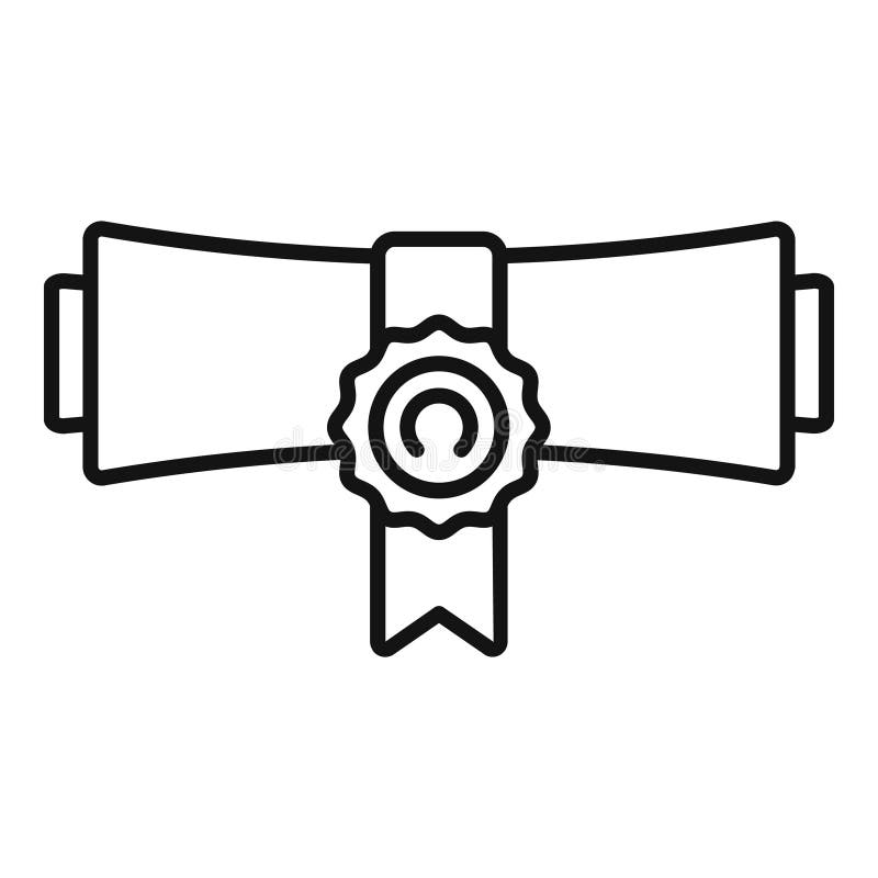 Diploma with Ribbon Icon Vector Stock Vector - Illustration of ...