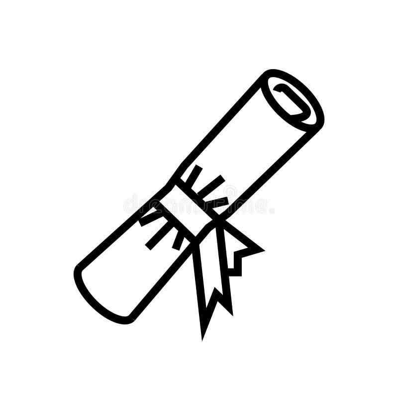 Diploma Roll Icon Vector Isolated on White Background, Diploma Roll ...