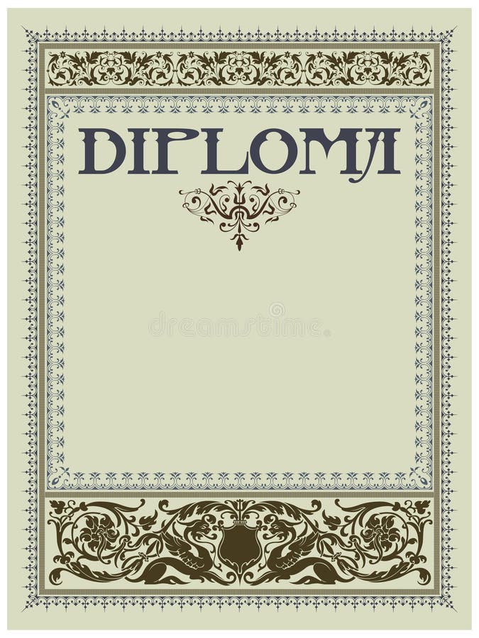 Diploma template stock vector. Illustration of check - 27485160