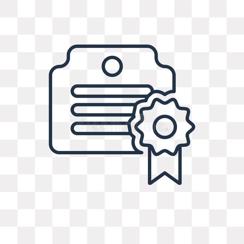 Diploma Vector Icon Isolated on Transparent Background, Linear D Stock ...