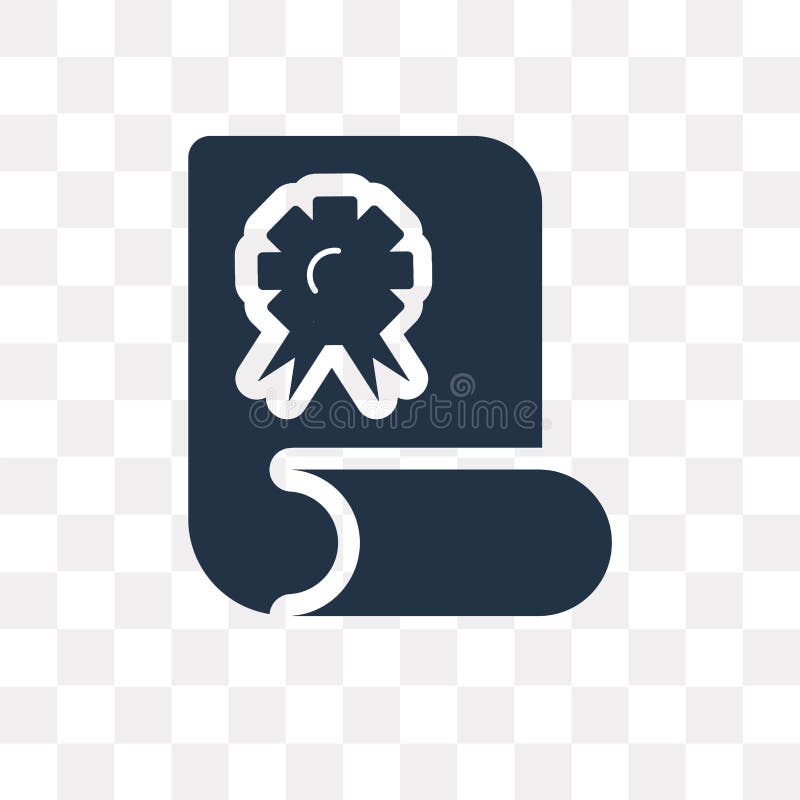Diploma Vector Icon Isolated on Transparent Background, Diploma Stock ...