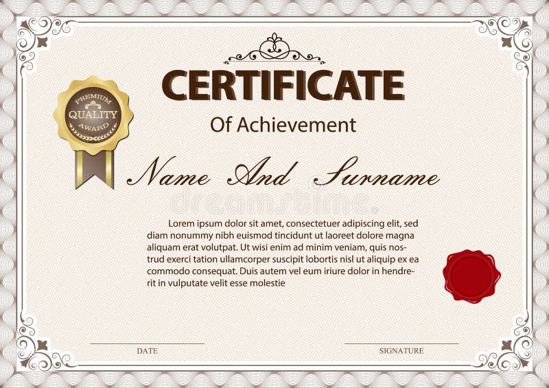 Diploma vintage stock vector. Illustration of award - 159809048