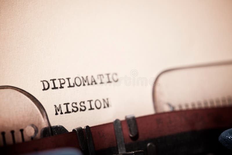 Diplomatic mission text stock image. Image of vintage - 271892485