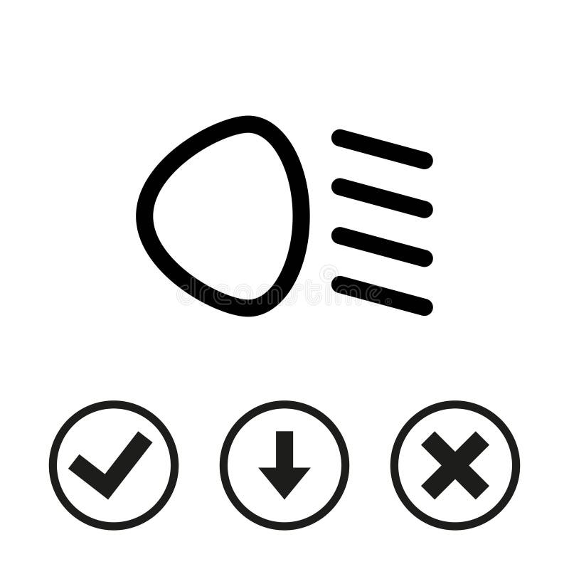 Dipped Beam Icon Stock Vector Illustration Flat Design Stock Vector ...