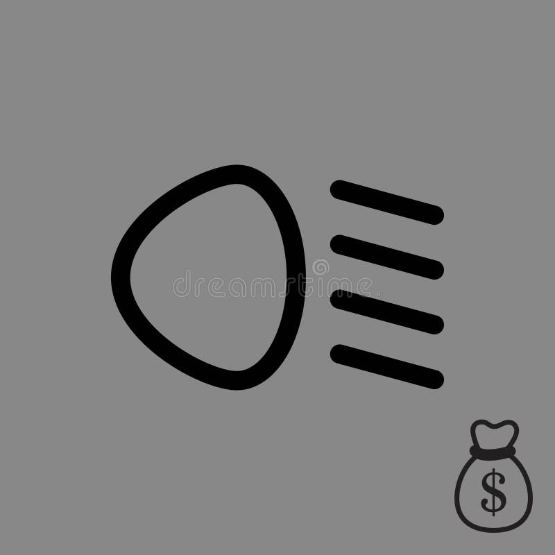 Dipped Beam Icon Stock Vector Illustration Flat Design Stock Vector ...