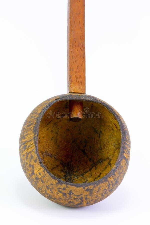 Dipper Made from Coconut Shell, Traditional Container for Drinking ...