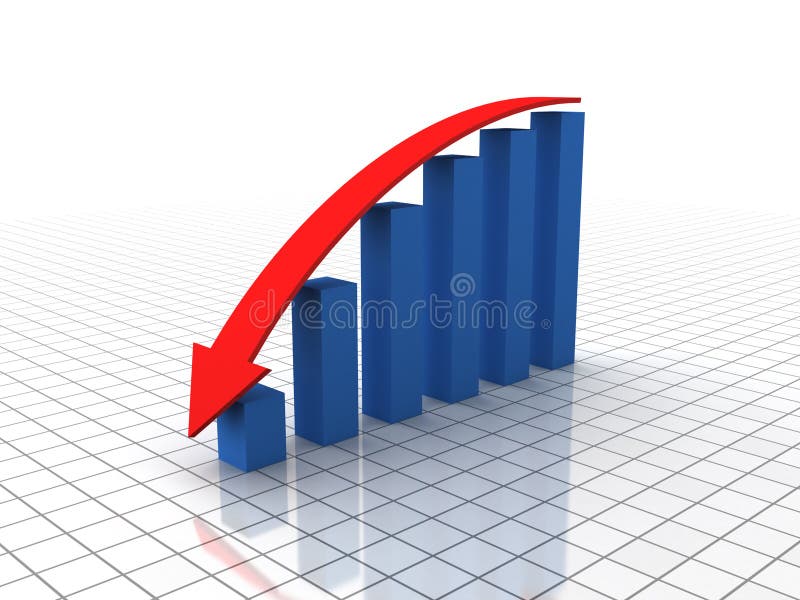 Dipping bar graph (XXL) stock illustration. Illustration of graph - 8306493