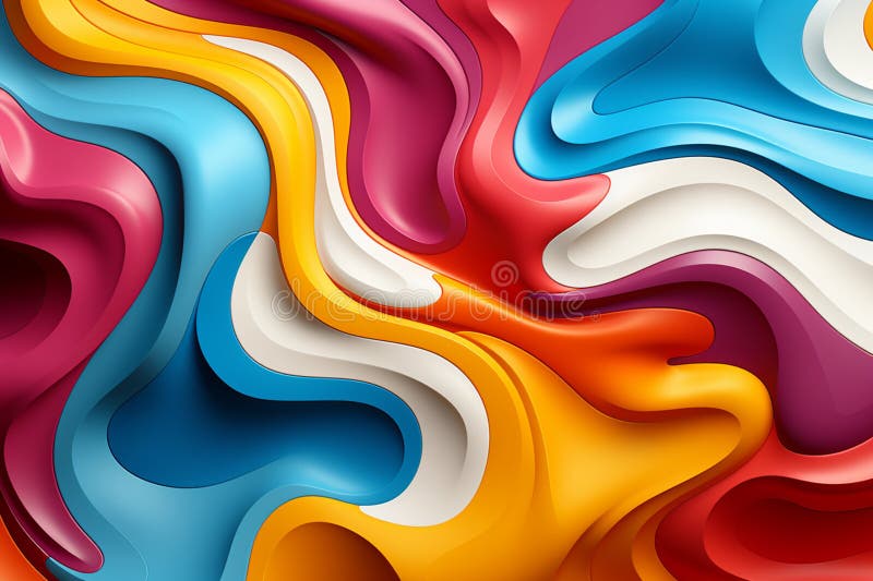Dipping Paint Illusion Seamless Vector Blend, Abstract Transition with ...