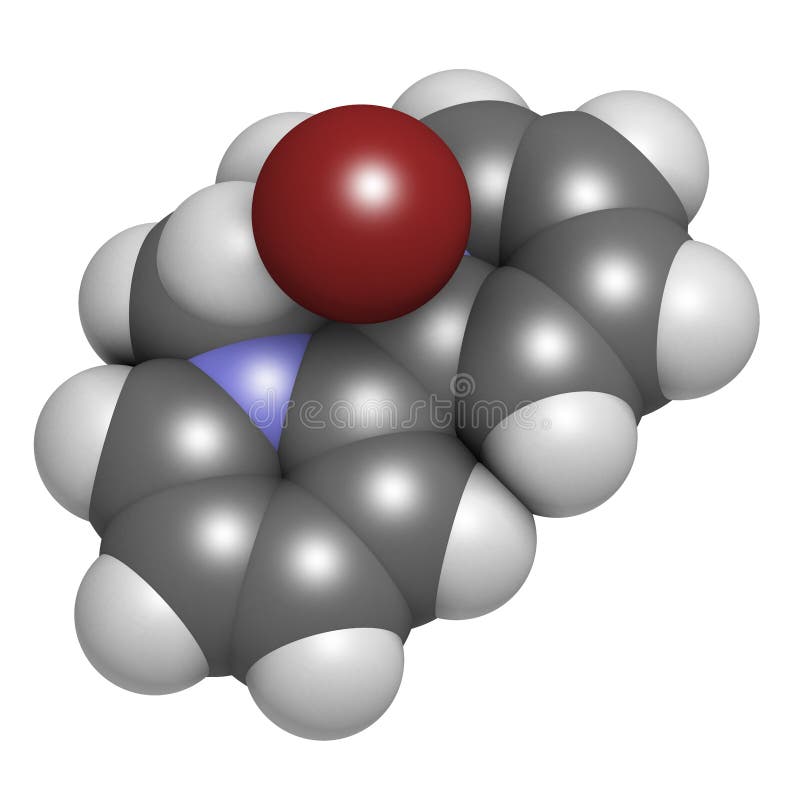 Diquat Dibromide Contact Herbicide Molecule. Skeletal Formula Stock ...