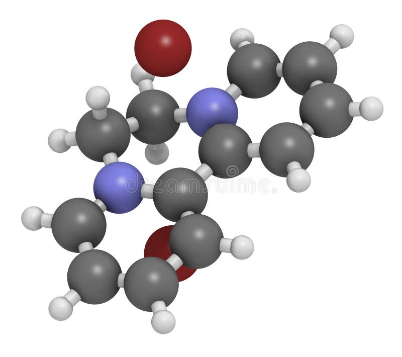 Diquat Dibromide Contact Herbicide Molecule. Skeletal Formula Stock ...