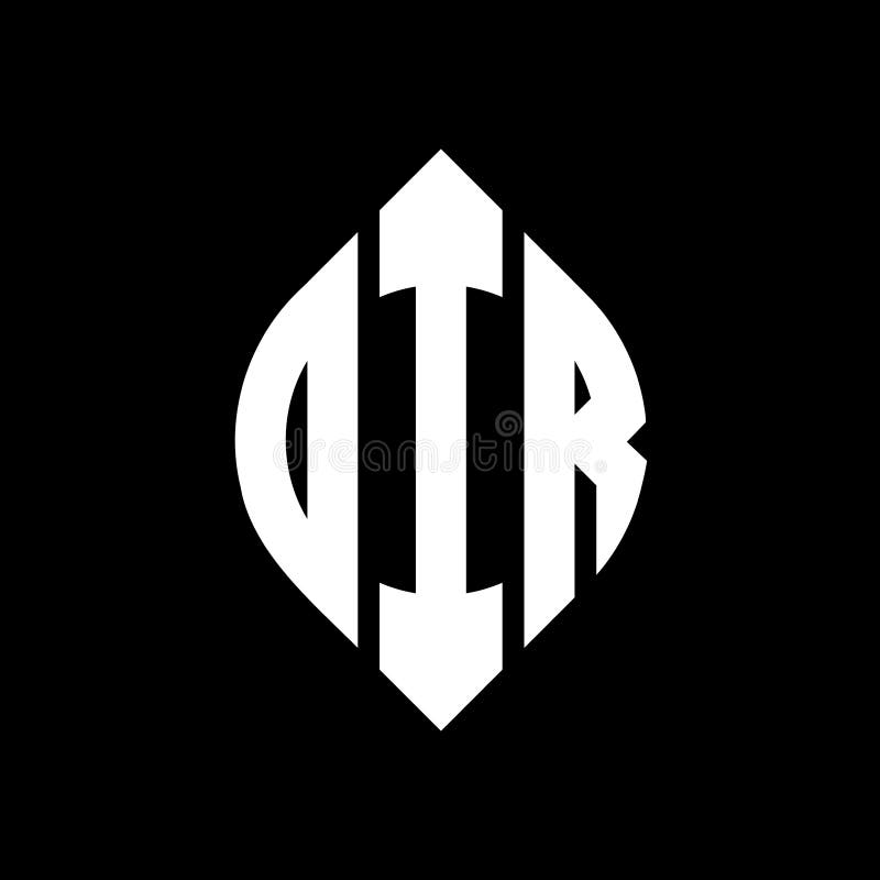 DIR Circle Letter Logo Design with Circle and Ellipse Shape. DIR ...