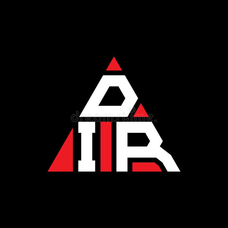 DIR Triangle Letter Logo Design with Triangle Shape. DIR Triangle Logo ...