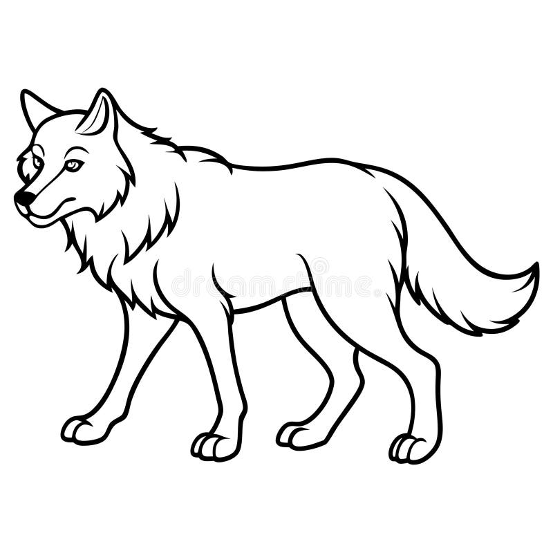 Dire Wolf Walks Icon Vector Stock Vector - Illustration of cartoon ...