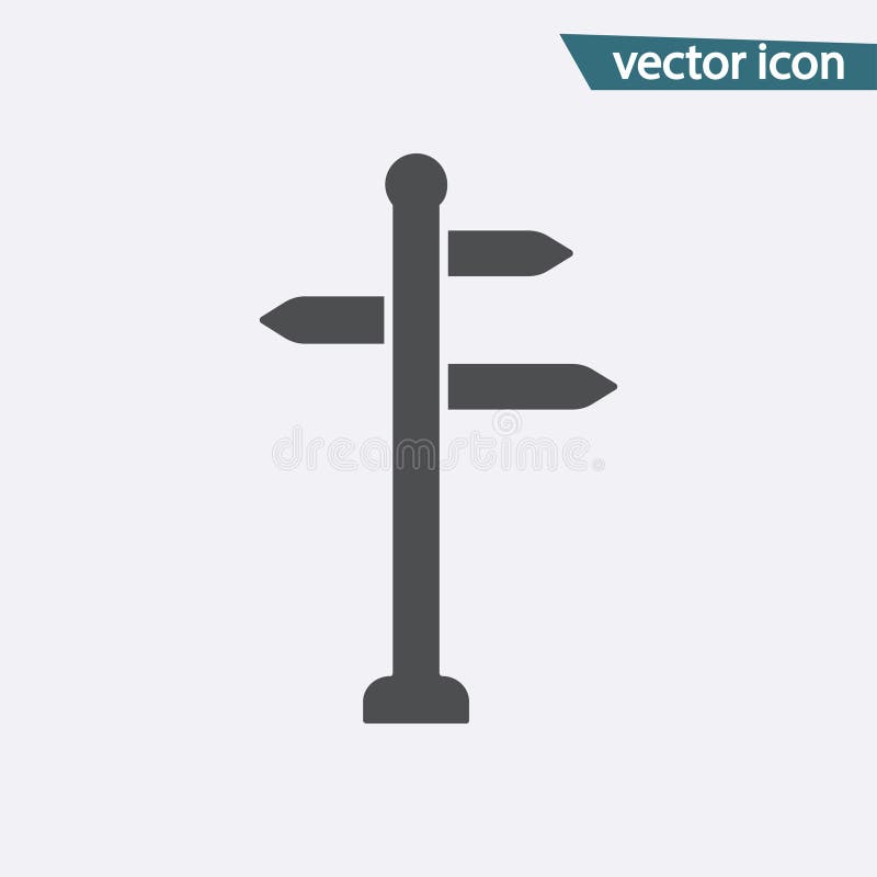 Flat Direction Arrow Vector Icon Symbol Stock Vector - Illustration of ...
