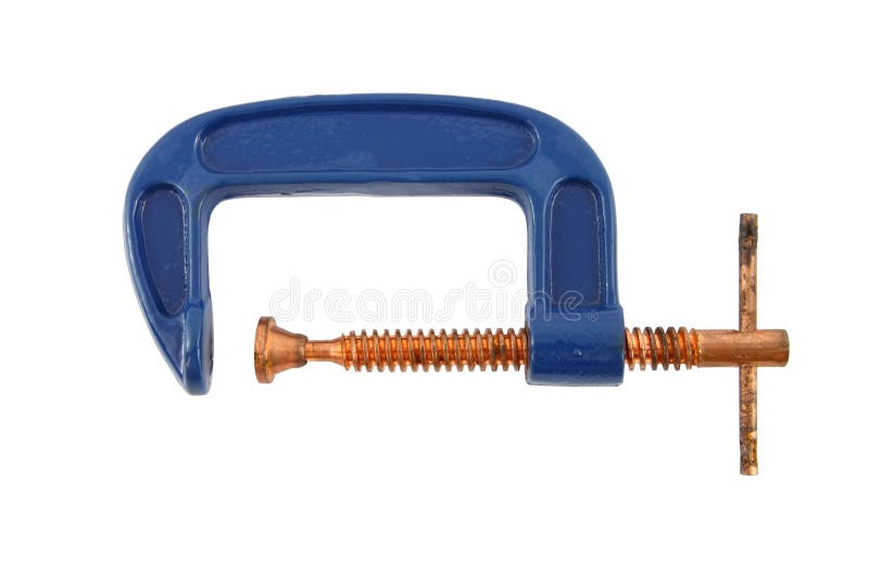Direct blue iron clamp stock photo. Image of steel, object - 24119768