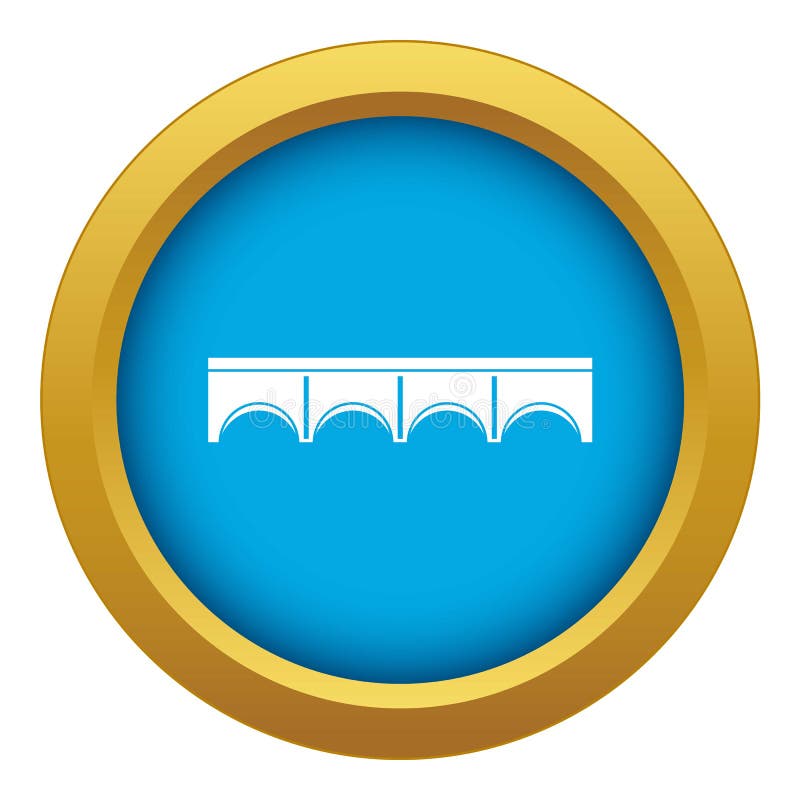 Direct Bridge Icon Blue Vector Isolated Stock Vector - Illustration of ...